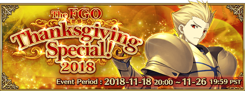 The FGO Thanksgiving Special 2018! | Fate Grand Order Wiki - GamePress