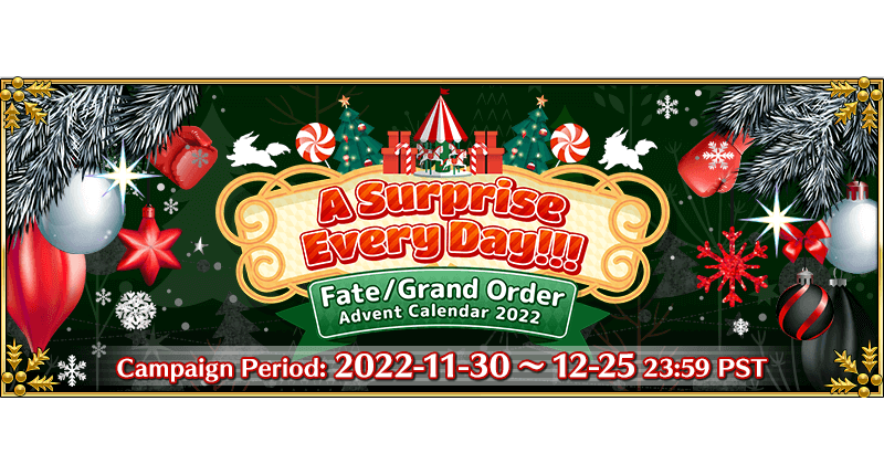 The Fate/Grand Order Advent Calendar 2022 | Fate Grand Order Wiki ...