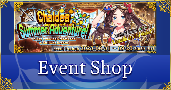 FGO Summer 2023: Chaldea Summer Adventure - Event Shop & Planner | Fate ...
